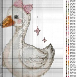 Cross Stitch Pattern Counted "goose Bumps" Geese Pink Chart ~ PDF ...