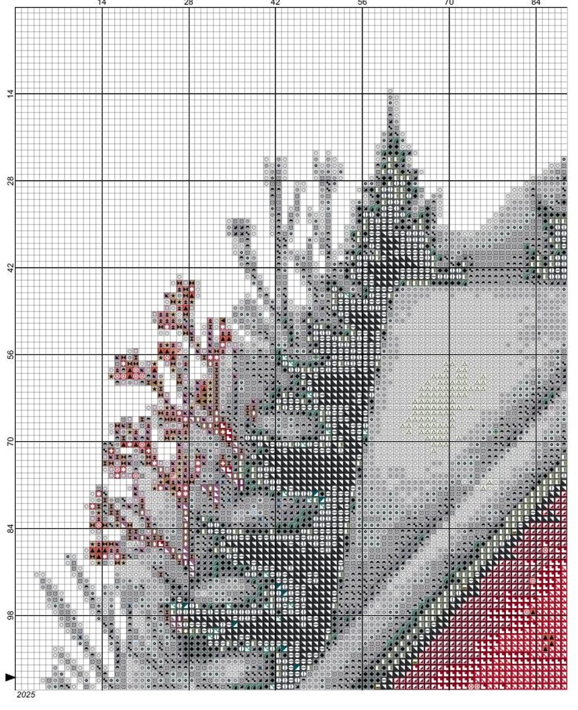 Cozy Red Winter Cabin Cross Stitch Pattern, Snowman and Wreath PDF ...