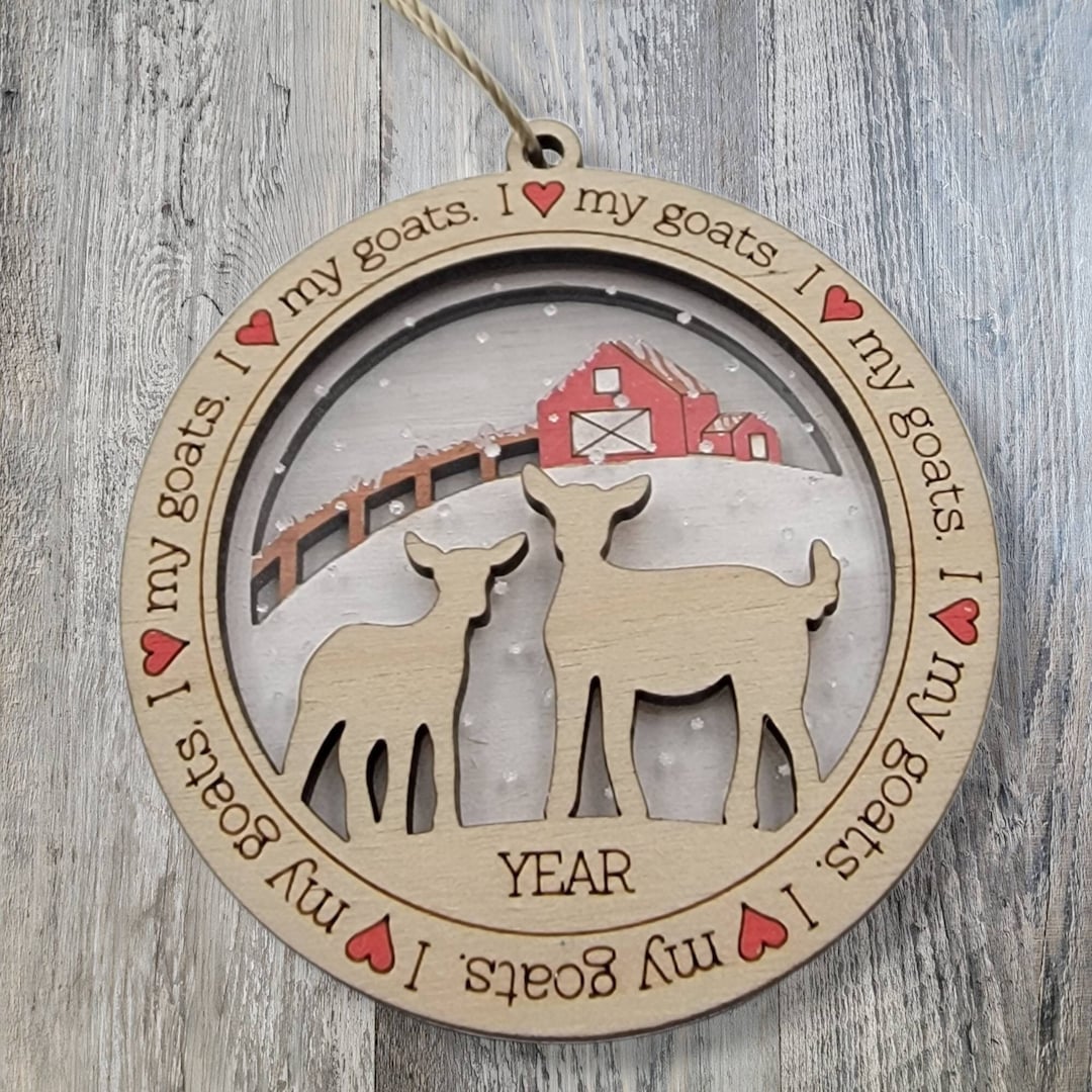 Goat Owner Christmas Ornament, Gift for Goat Lover, Holiday Ornament ...