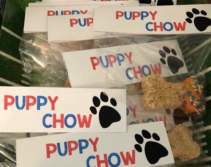 Paw Inspired Bags, Dog Birthday Party Favor Bags, Puppy Birthday Party ...