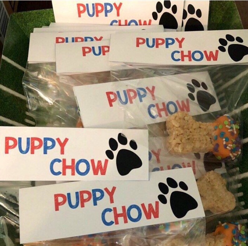Paw Inspired Bags Dog Birthday Party Favor Bags Puppy | Etsy