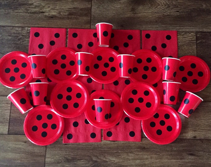 Ladybug Birthday Party Cups, Plates, Napkins Ladybug Baby Shower Cups ...