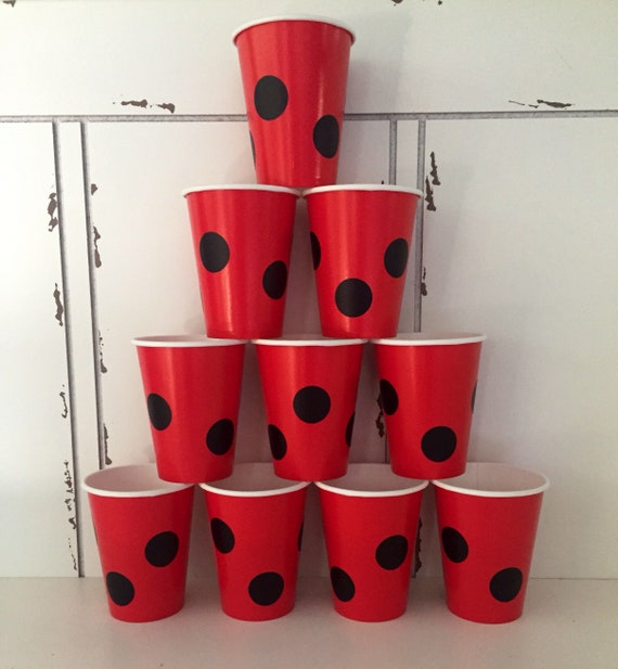 Ladybug Birthday Party Cups, Ladybug Baby Shower Cups, Ladybug ...
