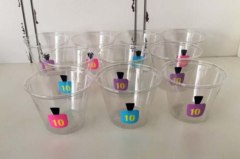 Spa Day Birthday Party Cups Makeup Birthday Party Nail Salon - Etsy