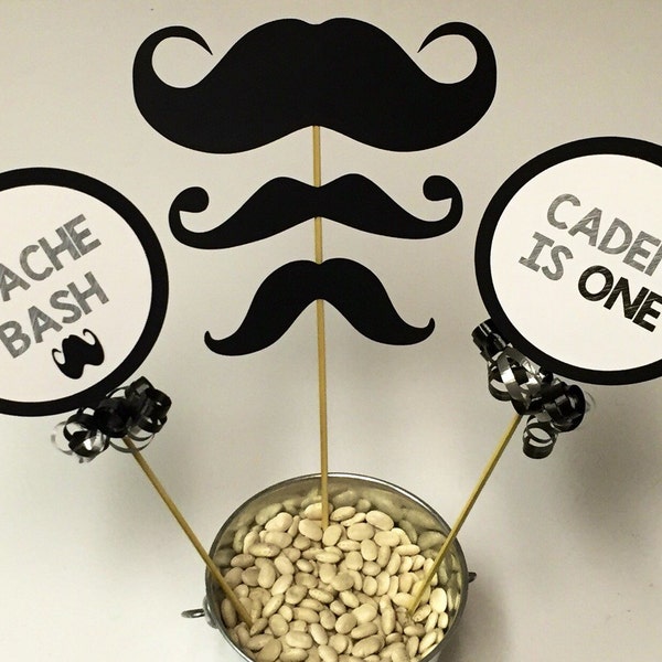 Mustache Centerpiece - Etsy