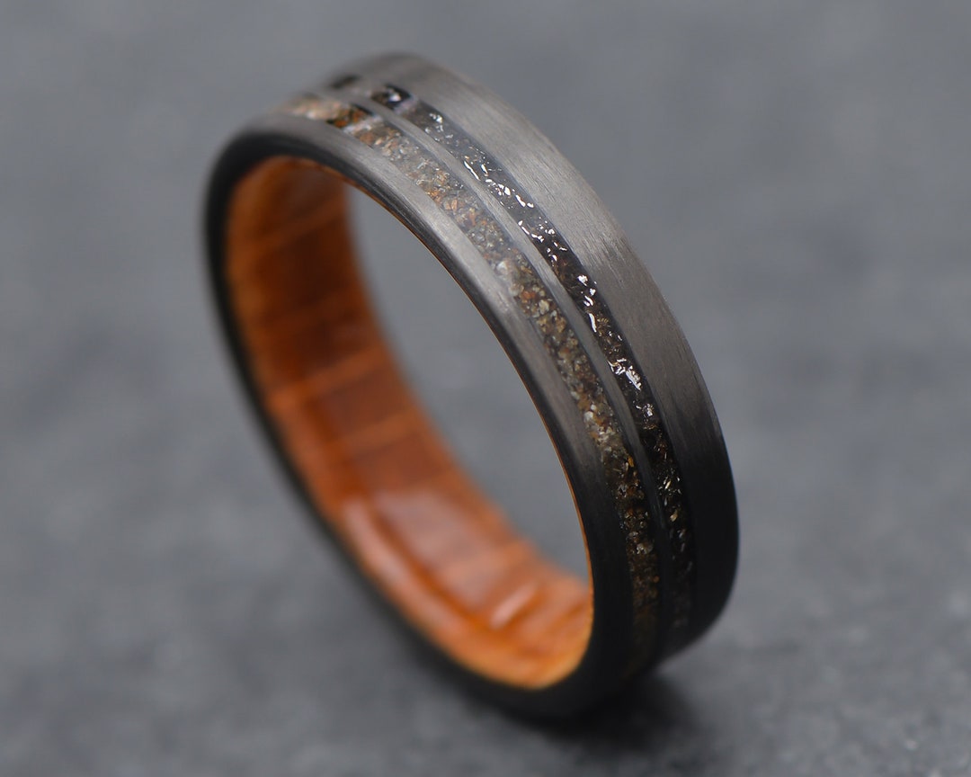 The Innovator | FREE ENGRAVING | Carbon Fiber Ring With Crushed ...