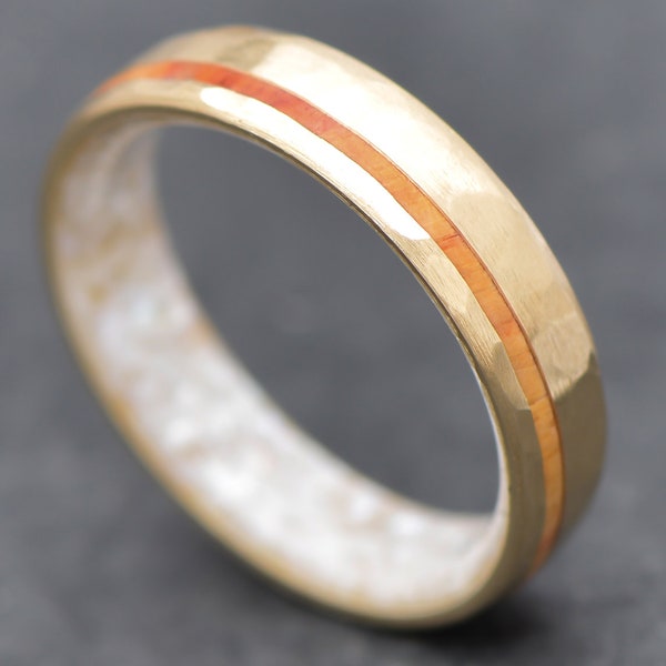 Wood Inlay Ring - Etsy