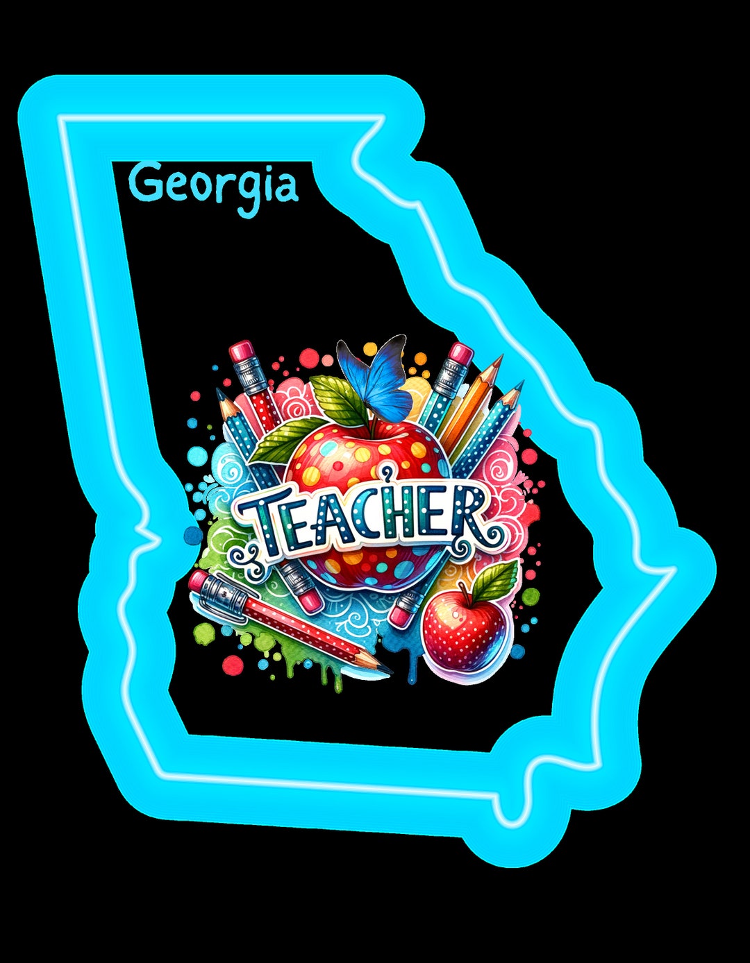 Georgia Teacher PNG, Teacher Shirt, Best Teacher, Georgia State Teacher ...