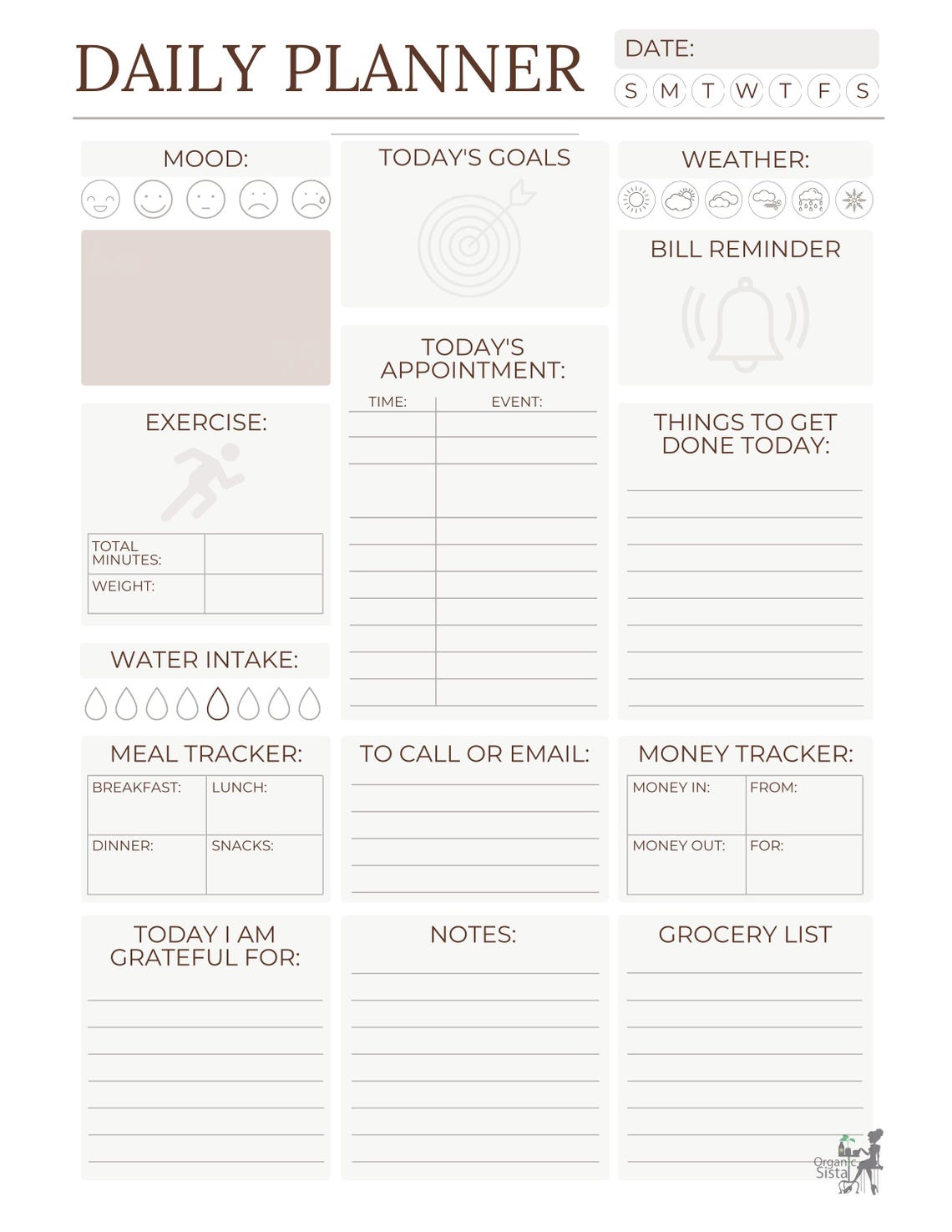 2025 Daily Planner, Organic Sista, Happy Planner, Erin Condren, 2025 ...