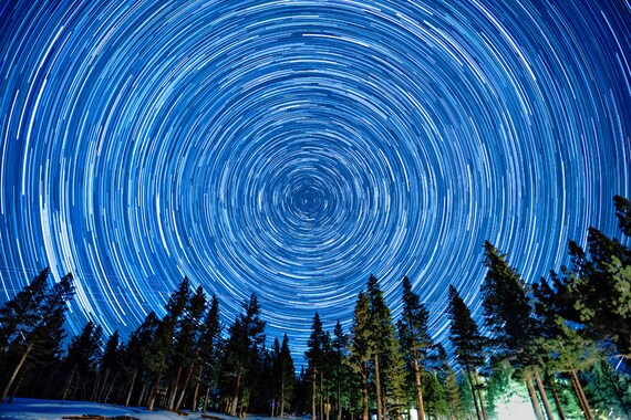 North Star Timelapse Nightime Landscapes Mountain Photo | Etsy