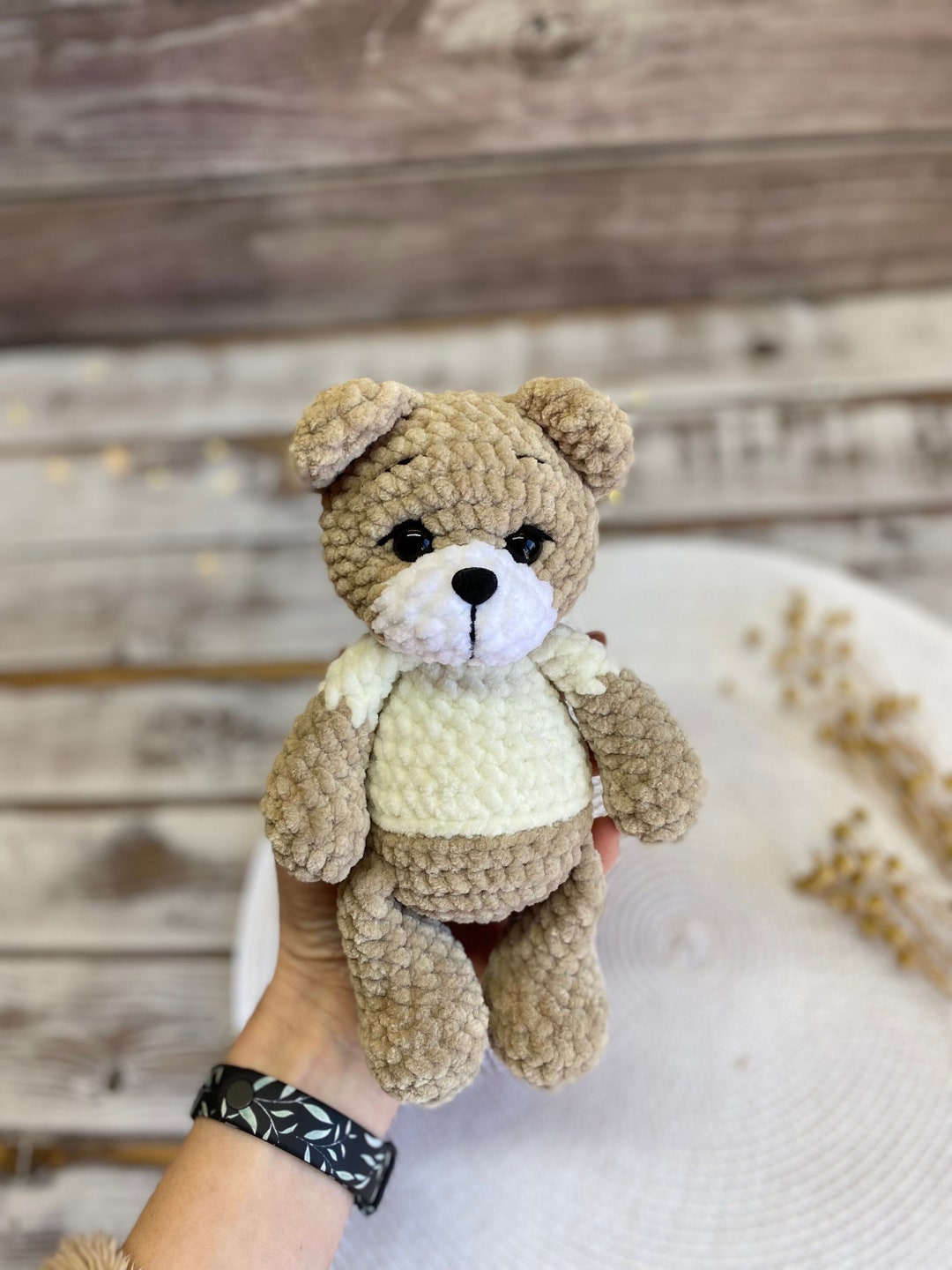 Stuffed Teddy Bear Toy, Crochet Amigurumi Handmade Plushies Gift for ...