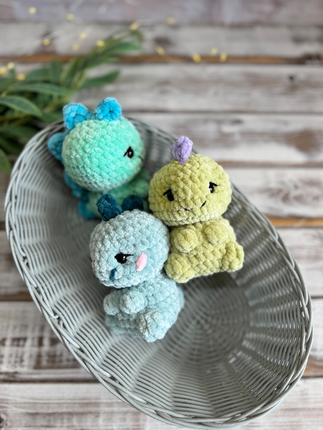 Crochet Dinosaur Dragon Raptor Dino T-rex Amigurumi Baby Plush Toy ...