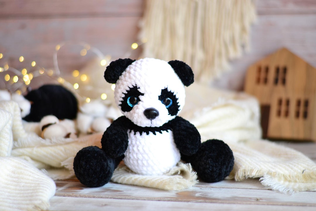 Сrochet Panda Toy Amigurumi Stuffed Animal Toy, Panda Lovers, Gift for ...