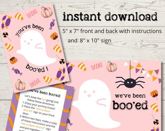 You've Been Boo'ed Printable Pink Halloween Treats Boo'ed Tradition ...