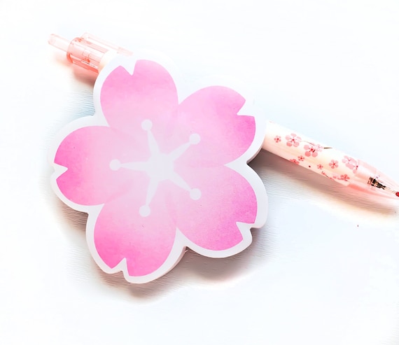 Cherry Blossom Sticky Notes 3 Inch Sakura Sticky Pad With | Etsy
