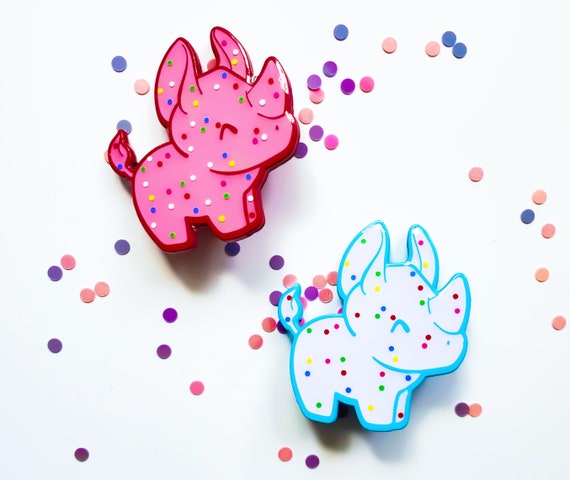 Animal Cookies Kawaii Rhino 1.5 Inch Soft Enamel Pin | Etsy