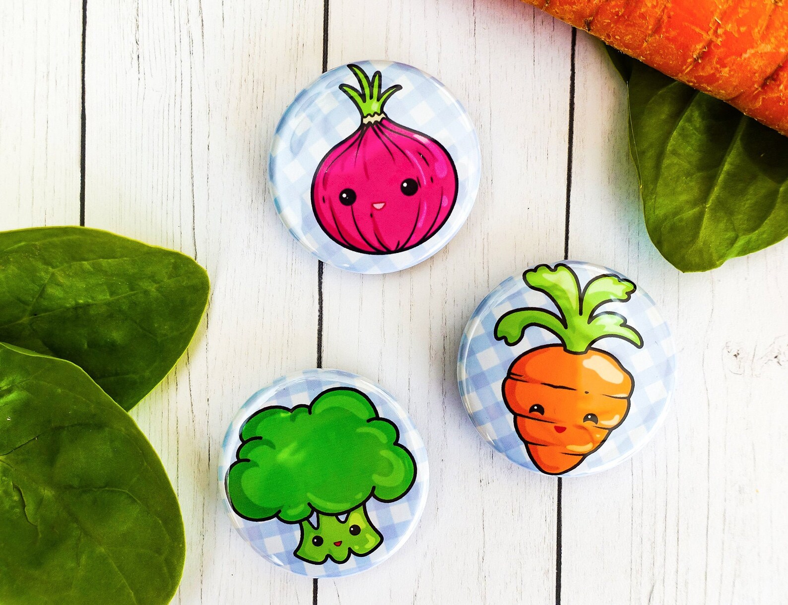 Kawaii Vegetable Magnets Eat Your Veggies Set of | Etsy