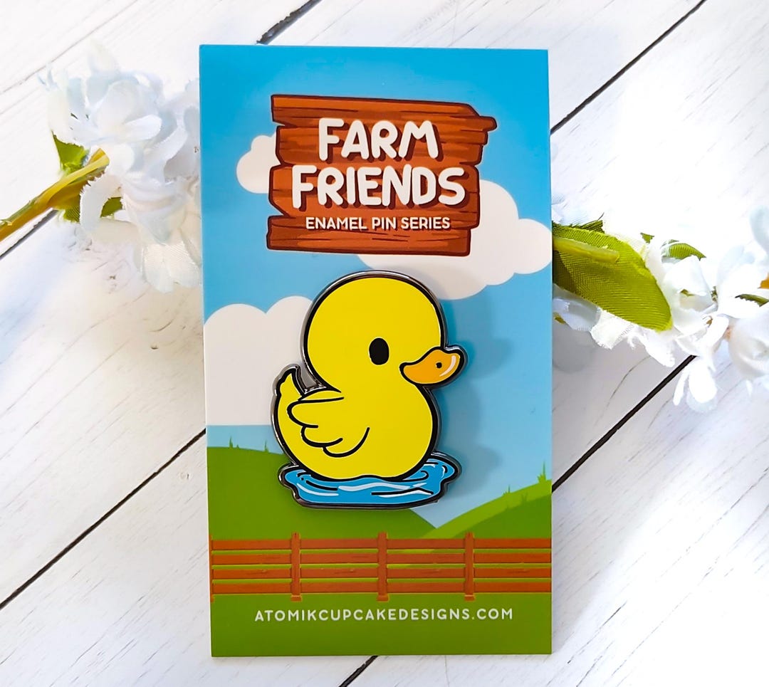 Kawaii Duck Pin | Farm Friends Pin Collection 1.4 Inch Enamel Pin - Etsy