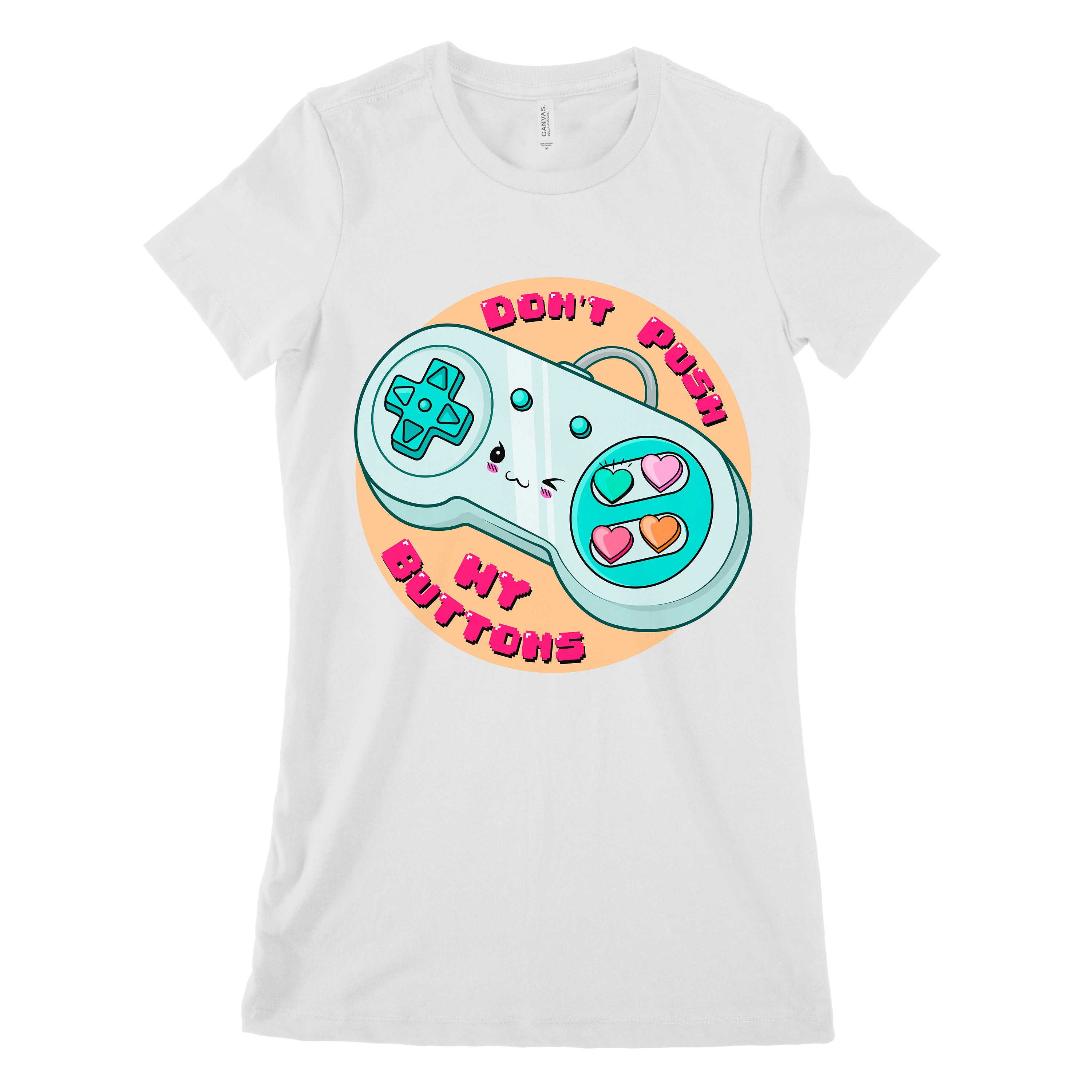 Don't Push My Buttons Retro Game Controller Shirt Kawaii | Etsy