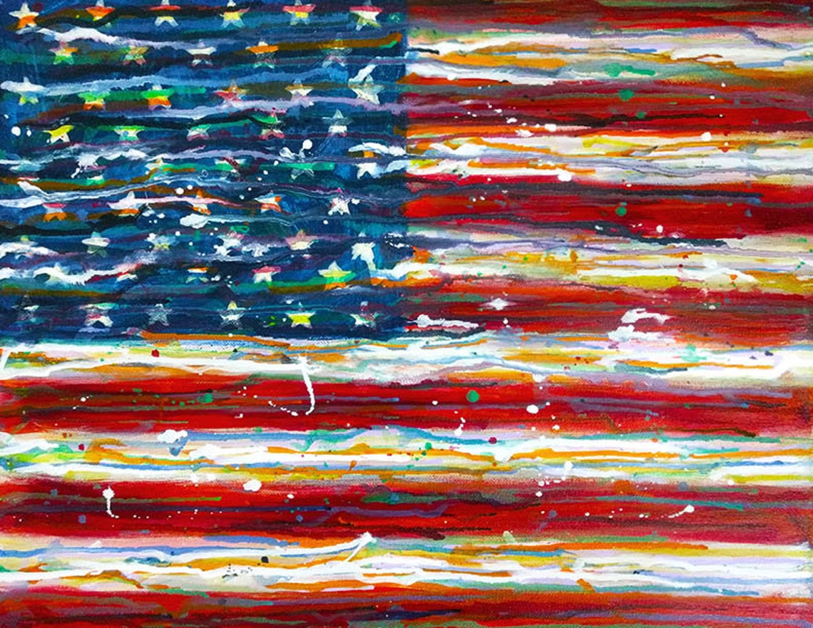 American Flag Art Print | Etsy