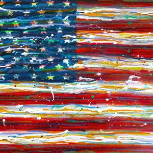 American Flag Art Print | Etsy