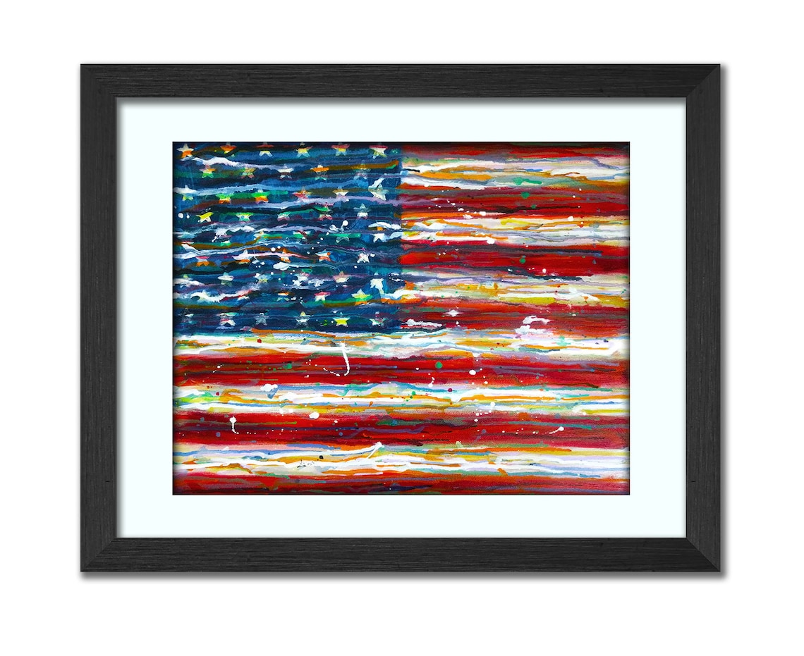 American Flag Art Print | Etsy