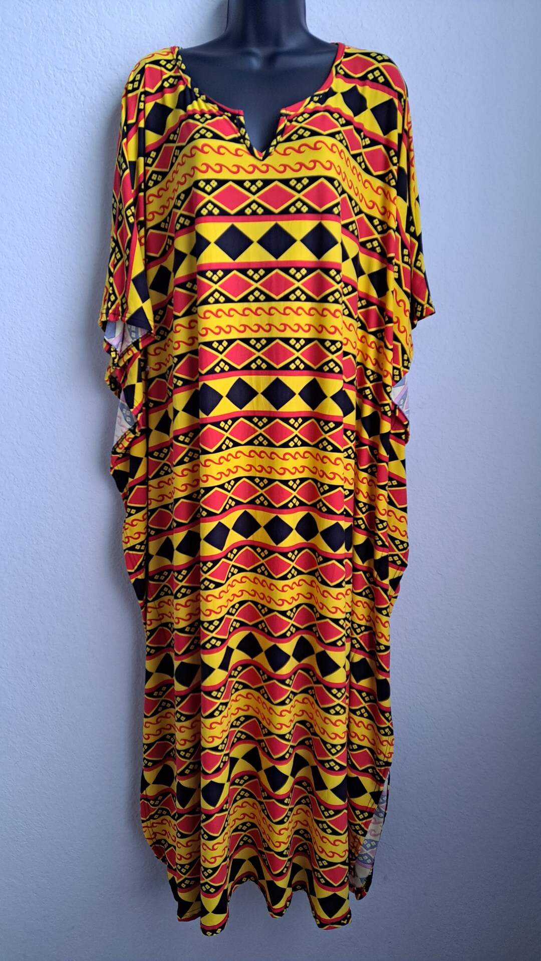 Free Flowing Unique Print Mumu Dress – Medium/large/xl/2xl ( Poly ...