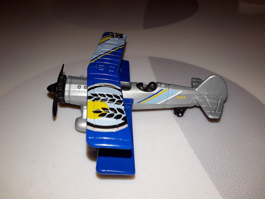 Vintage 2008 Mattel Matchbox Blue and Gray Diecast Metal Toy Propellor ...