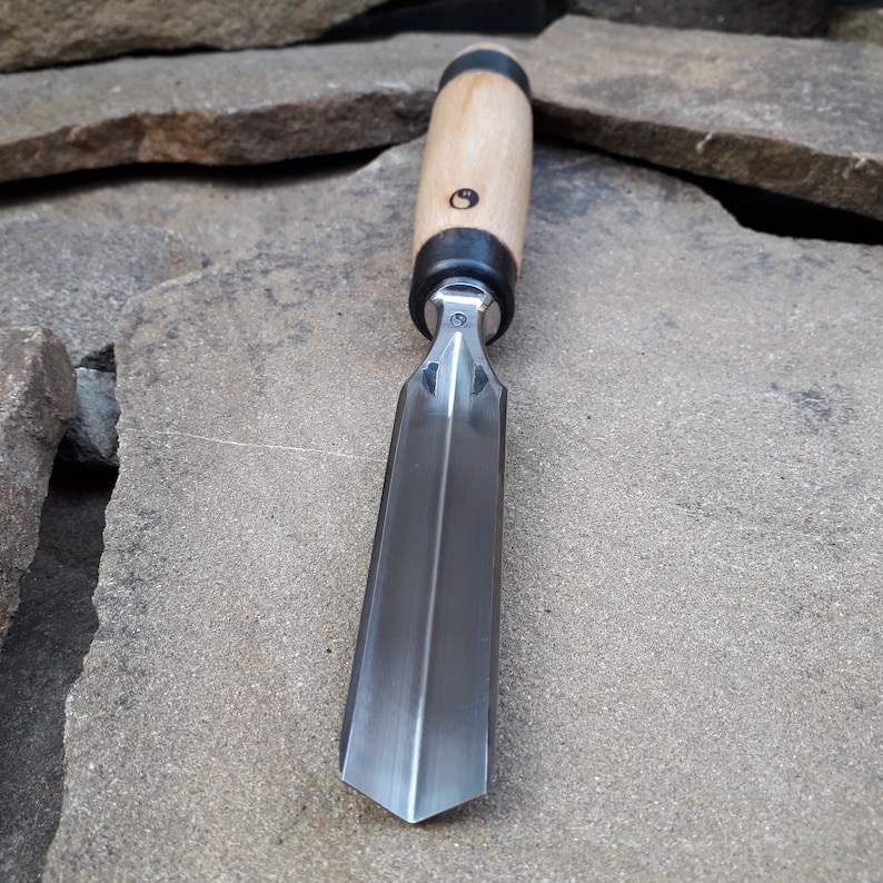 Forged V-chisel. Chisel for Working With a Mallet. Wood Carving Tool ...