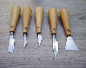 UJ Ramelson Basic 5pc Palm Wood Carving Set 107 - Etsy