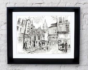 Montmartre Sketch - Etsy