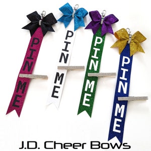 Pin Me Ribbons With FREE RHINESTONE PIN, Pin Me Keychains, Pin Me Bag Tags, Cheer Gifts, Good ...