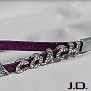 Rhinestone Slide Charm Wristlet/keychain/cheer Bag Tags, Choose Letters ...