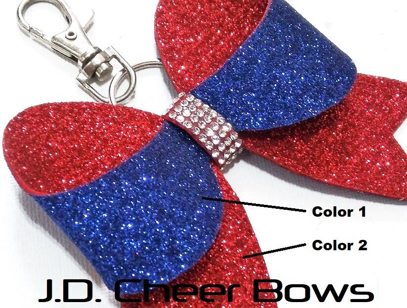 Cheer Bow Keychain Many Colors Combos Keychain Bows Cheer | Etsy
