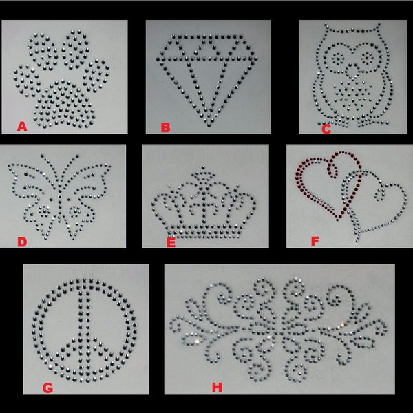 Rhinestone Transfer - Etsy