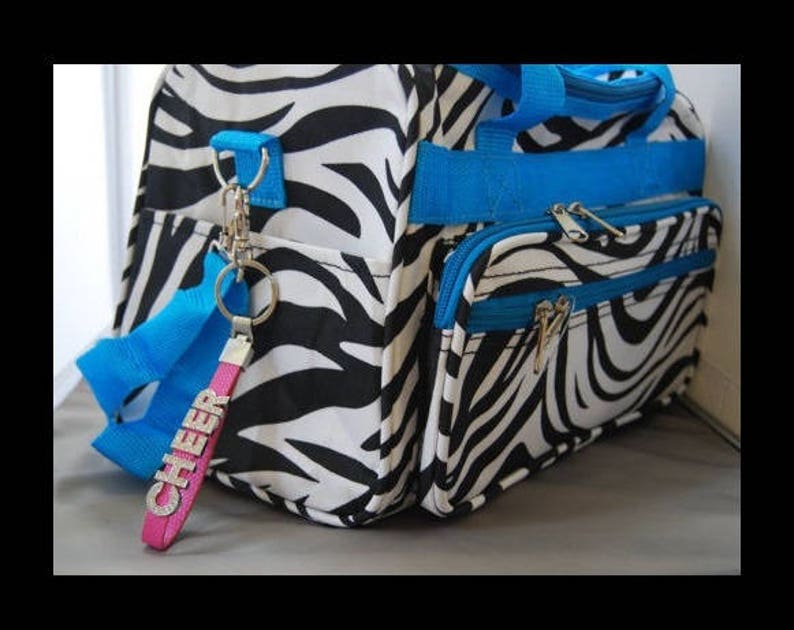 Rhinestone Slide Charm Wristlet/keychain/cheer Bag Tags | Etsy