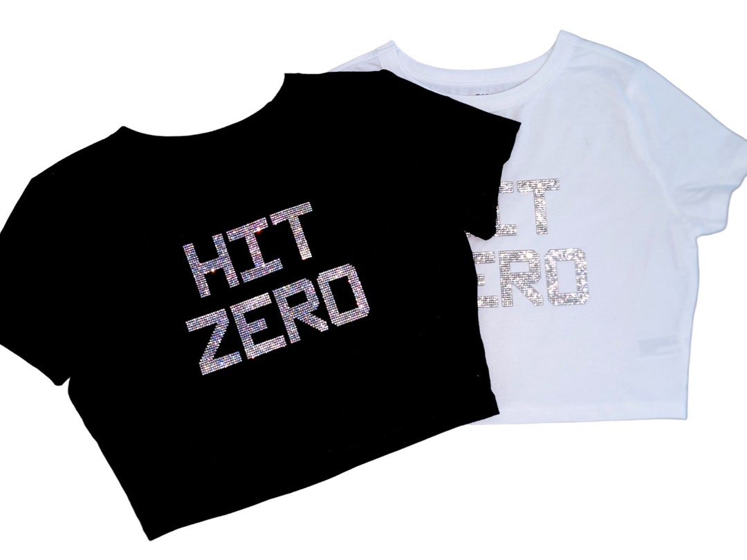 Hit Zero or Comp Day Rhinestone Cropped Tee or T Shirt,choose Color ...