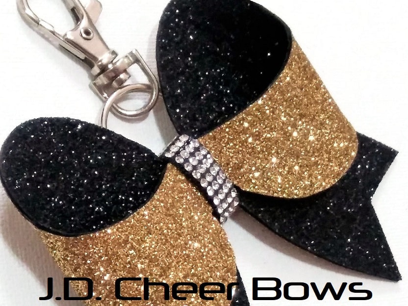 Cheer Bow Keychain Many Colors Combos Keychain Bows Cheer | Etsy