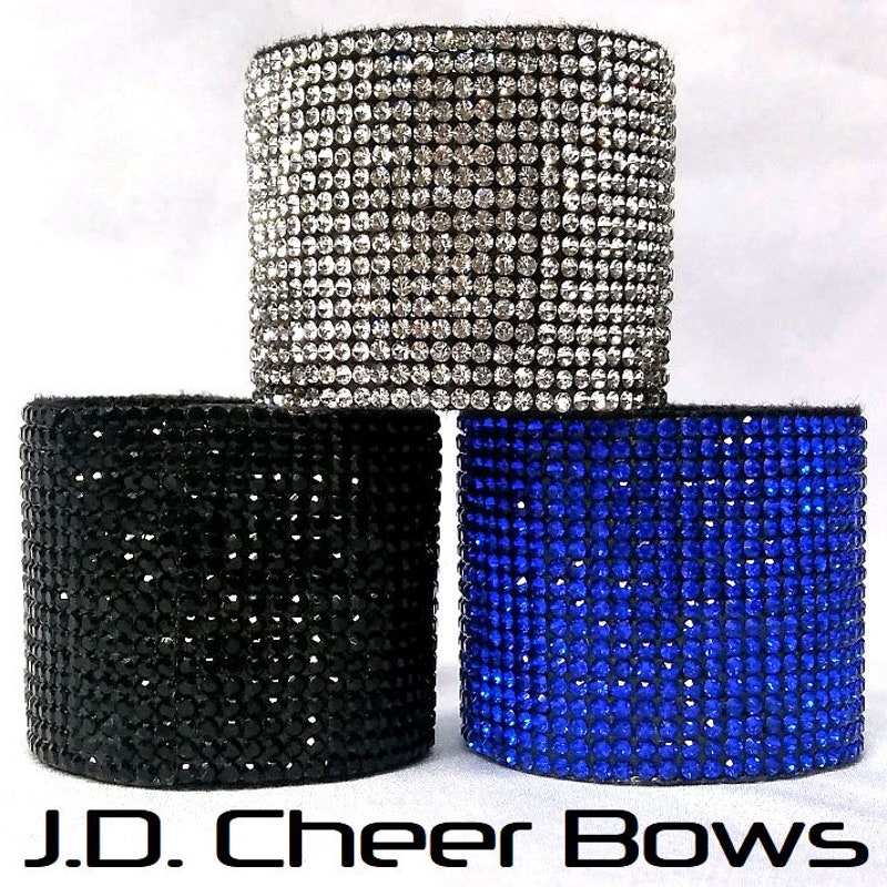 Black and Rhinestone Cuff - Etsy