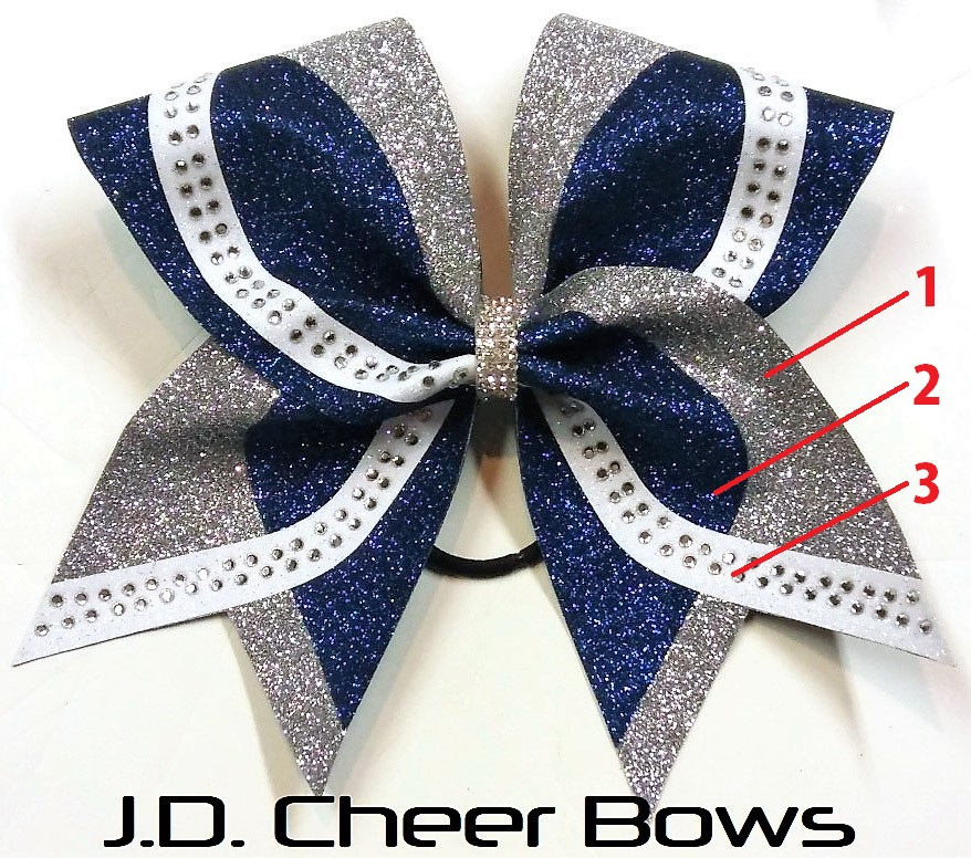 Rhinestone/glitter Cheer Bow - Your Choice of Colors, Glitter Cheer ...