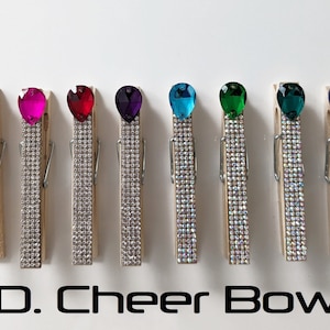 Set of Cheer Spirit Pins,12 Jeweled,cheer Competition Clothespins ...