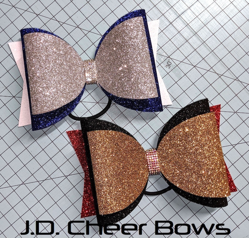 Jumbo Three Layer Dolly Style Tailed Cheer Bow Many Colors | Etsy