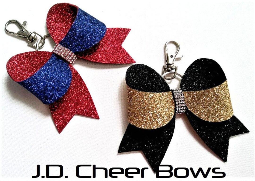 Cheer Bow Keychain- Many Colors Combos, Keychain Bows, Cheer Gifts ...