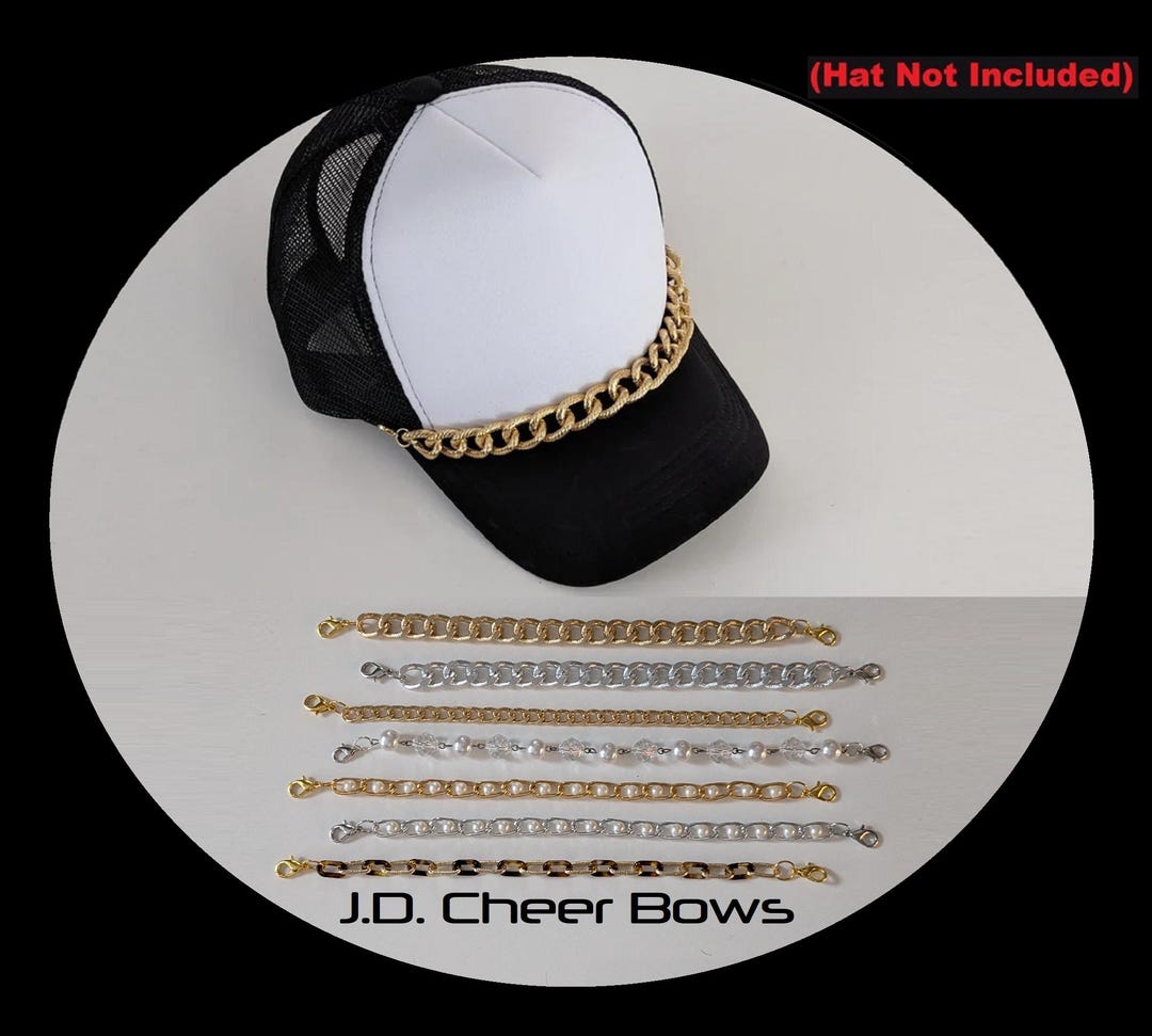 Trucker Hat Chains, Hat Chains, Cap Chains, Hat Accessories, Hat Bling ...
