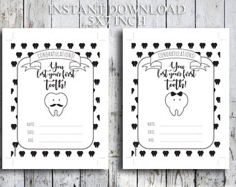 First Tooth invitation card digital file