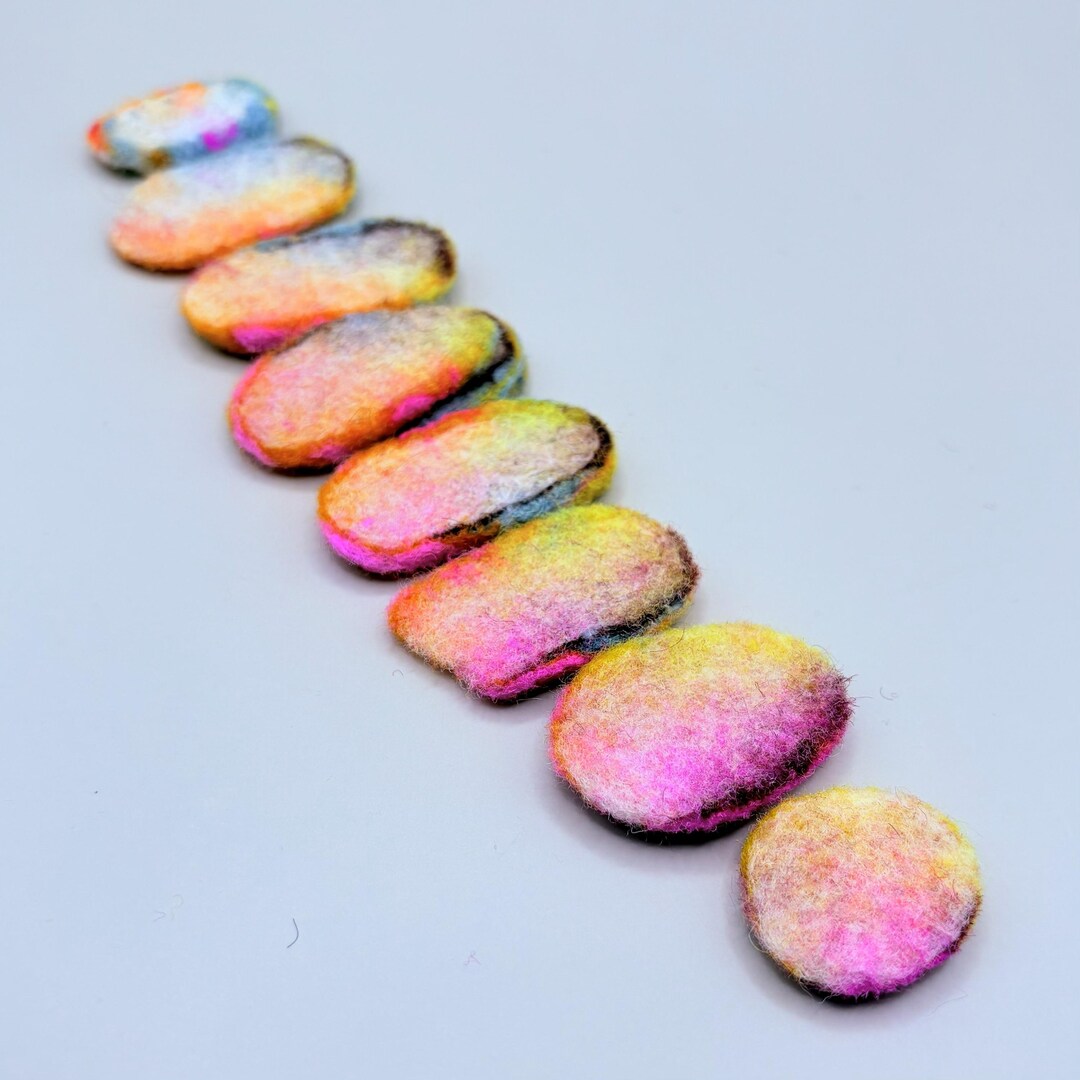 Multi-color Abstract Wool Shapes for Art and Crafts - Etsy