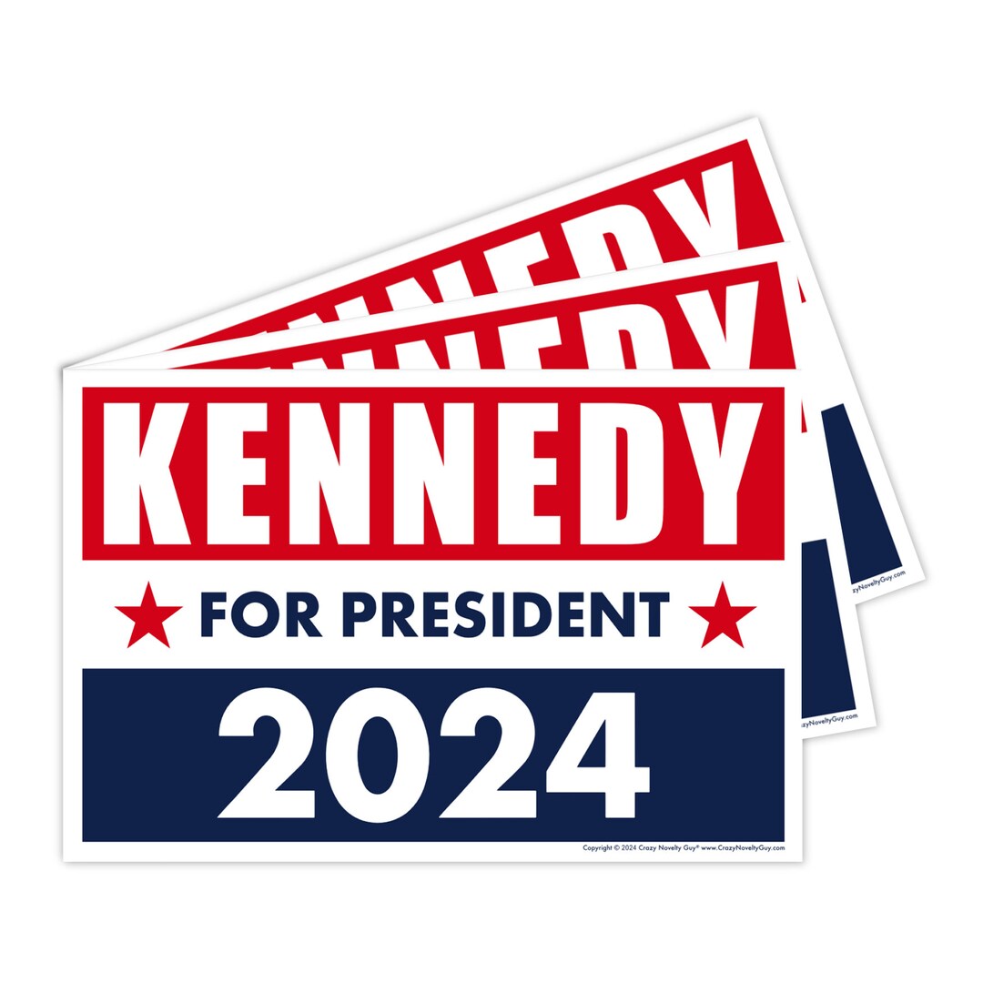 3-pack Robert F. Kennedy Jr. RFK Jr. 2024 Yard Sign, Red, White, Blue ...
