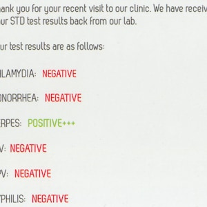 10-pack - Bulk Prank Postcards - STD Test Results County Health ...