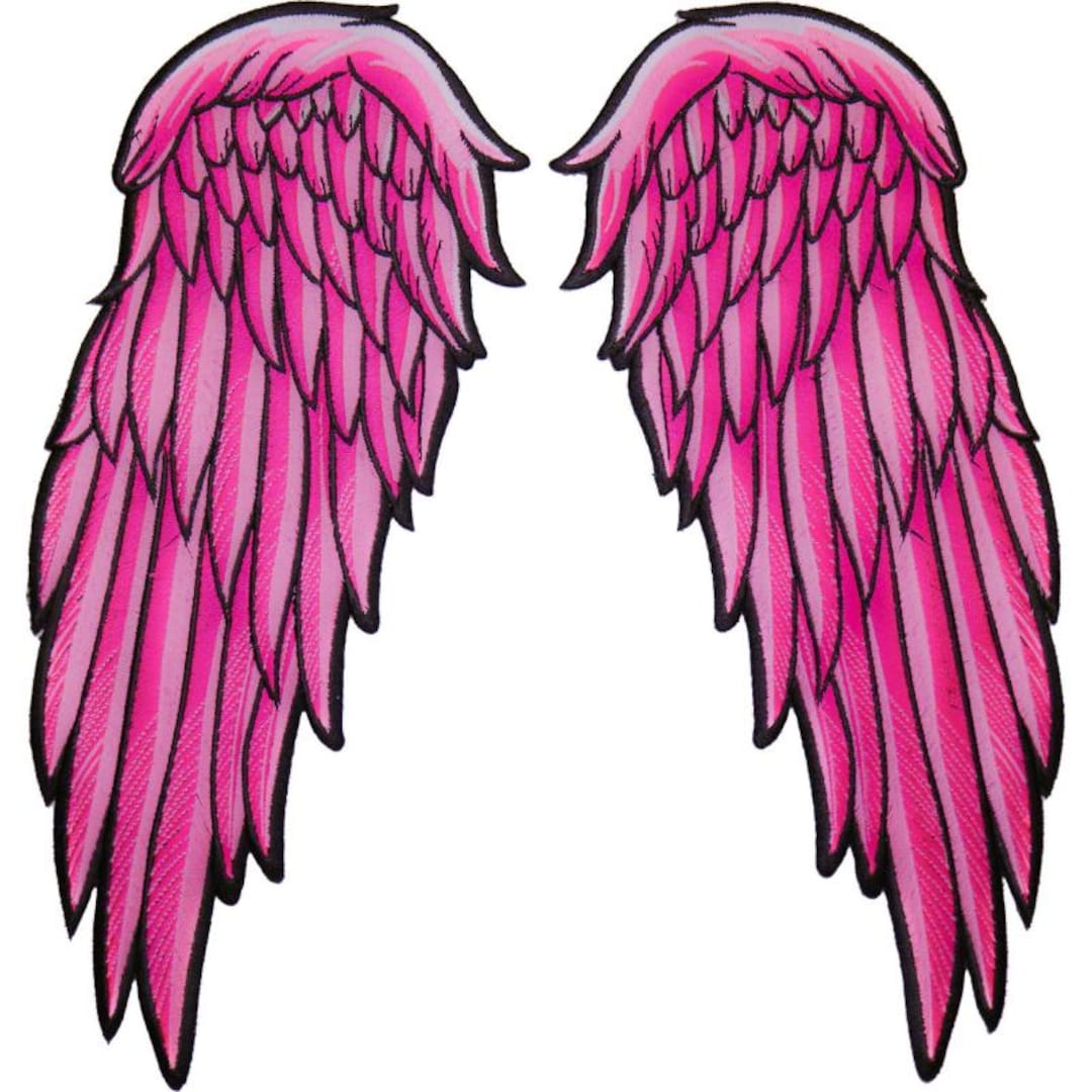 Large Back Patch Iron-on/sew-on Angel Wing Large Back Patch Set of 2 ...