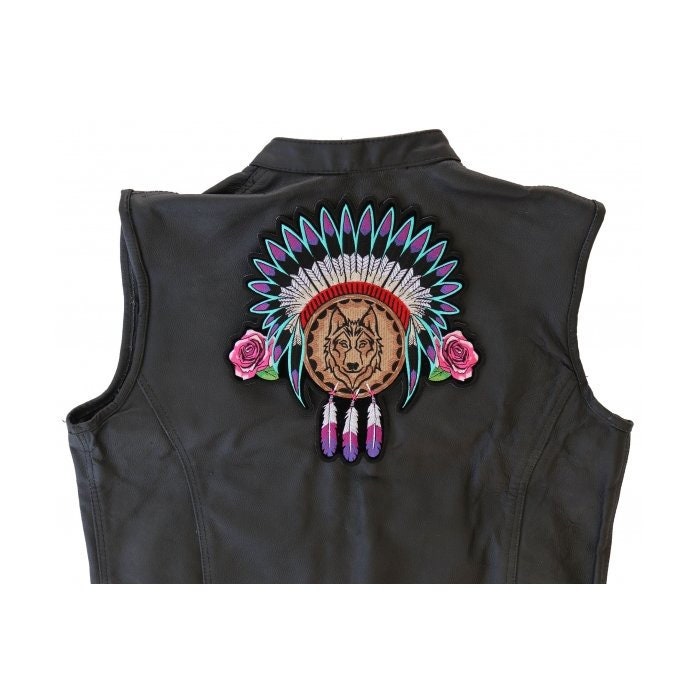 Large Back Patch, Embroidered Patch (iron-on or Sew-on), Wolf Pink ...